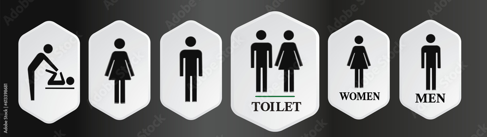 Restroom symbol toilet sign isolated vector Stock Illustration | Adobe ...