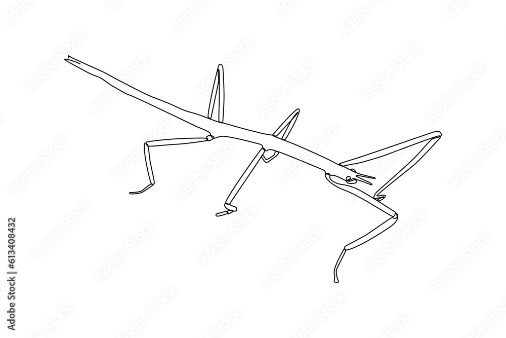 Continuous one line drawing insects concept. Single line draw design ...
