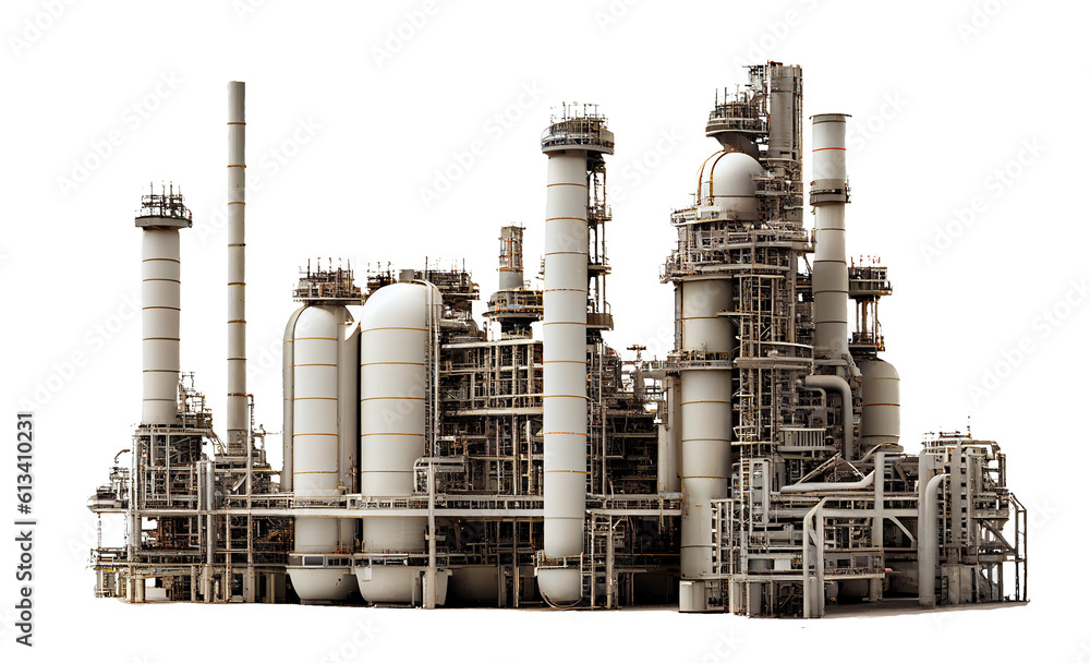 Big industrial factory on transparent background Stock Illustration ...