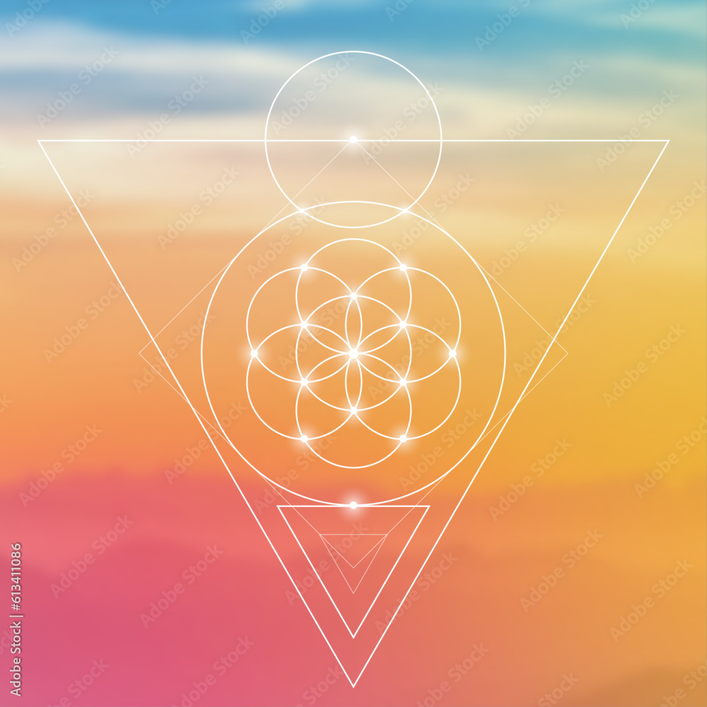 Flower of life. Tree of life. Sacred geometry spiritual new age ...