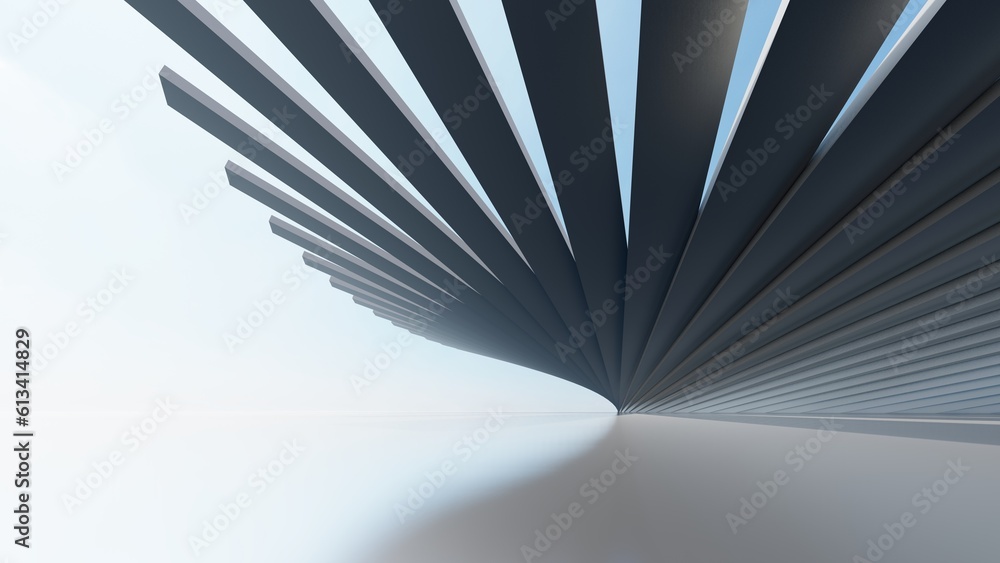 3d render abstract architecture background building geometric shape ...
