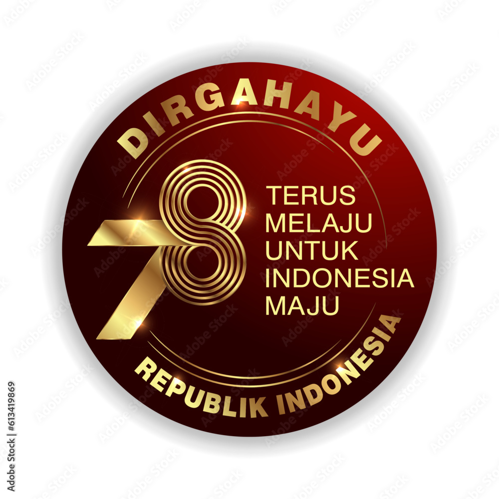 Dirgahayu RI Ke-78 logo or emblem design, 78th Happy Indonesia ...