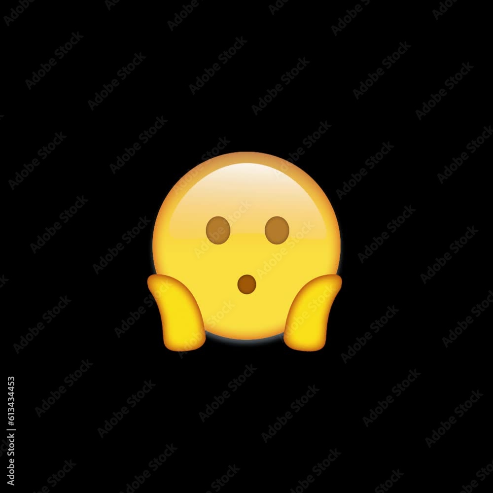 'Scream' Animated Emoji with transparant alpha background, ready to be ...