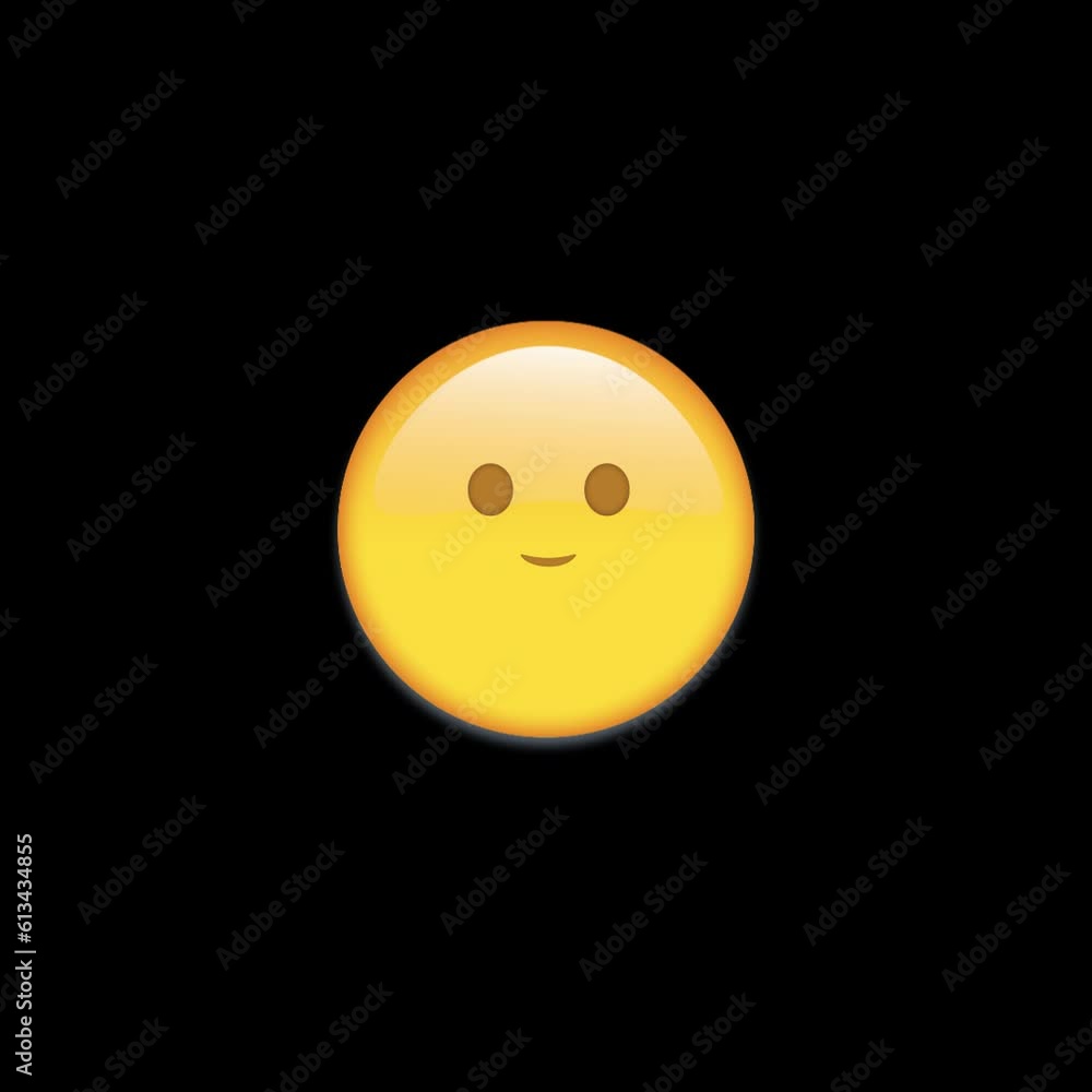 'Big Smile ' Animated Emoji with transparant alpha background, ready to ...