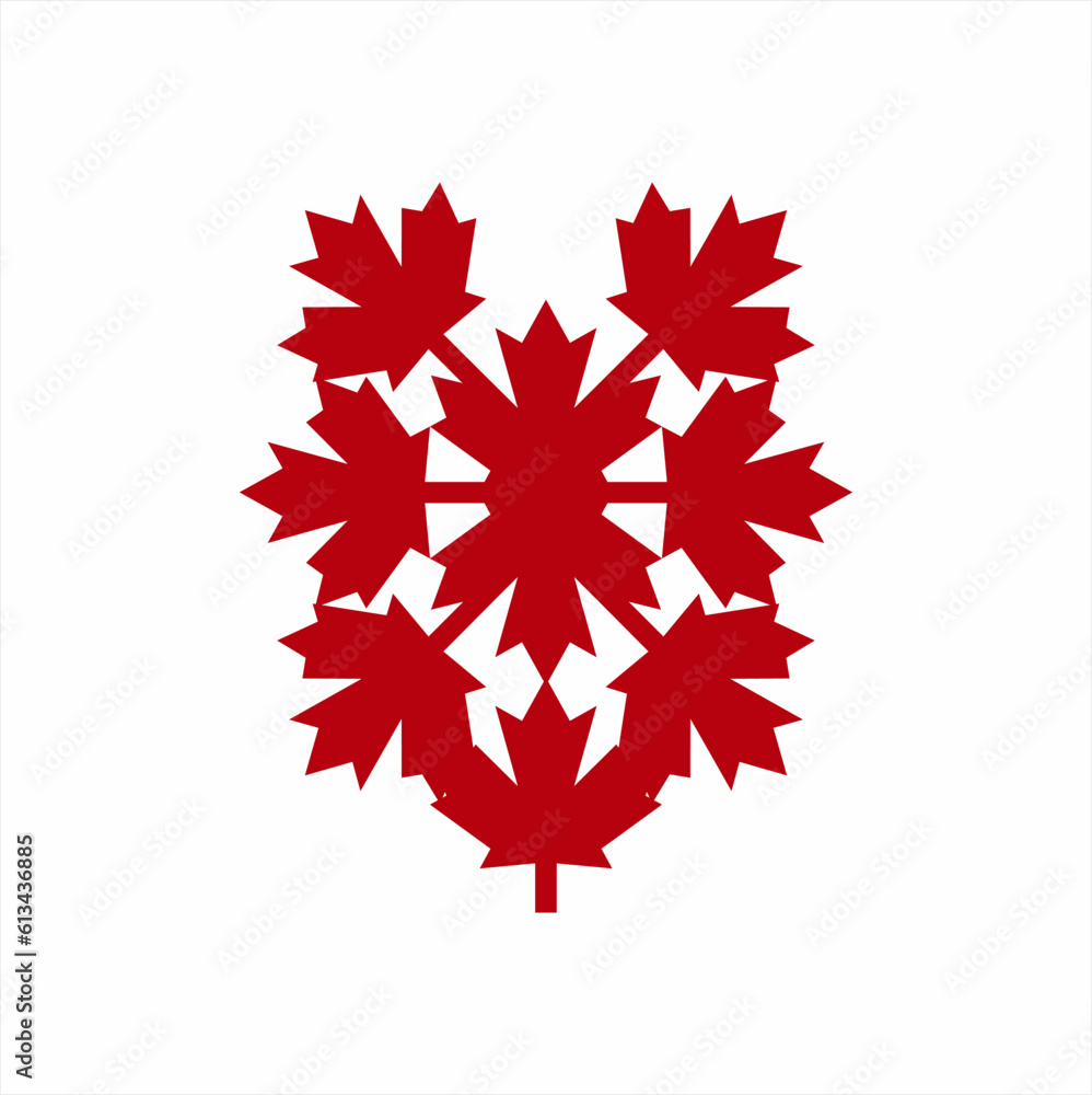 Abstract maple leaf logo design. Types of logos and vector logos. Stock ...
