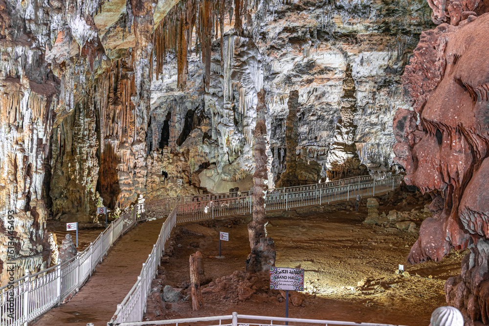 Beni Add cave, Ain Fezza, Tlemcen, Algeria. Interior view with its ...