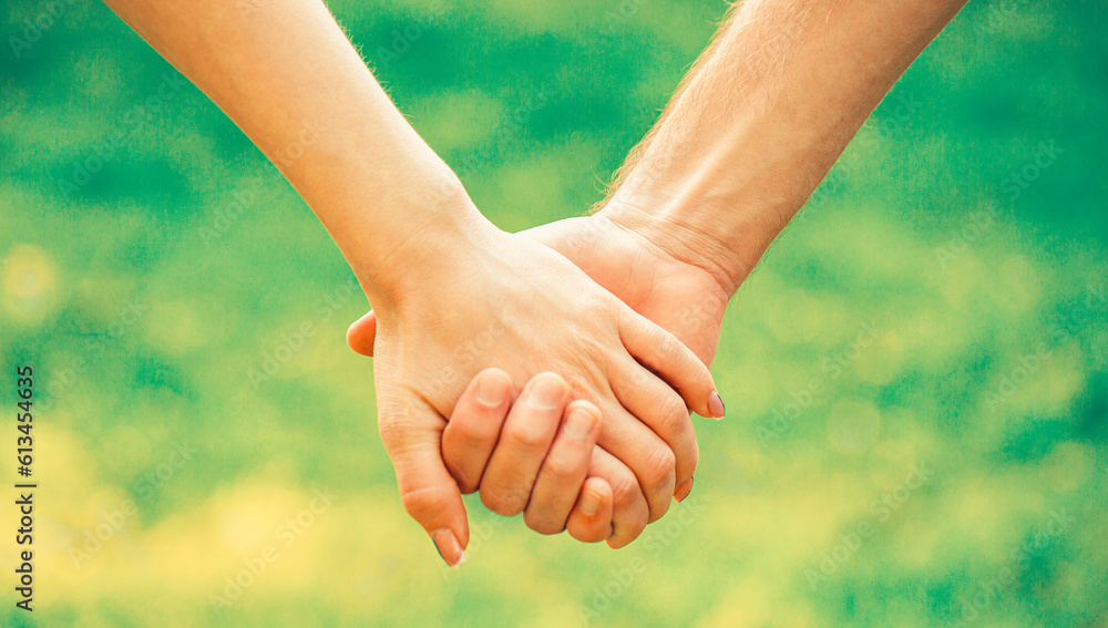 Two People Walking Hand In Hand