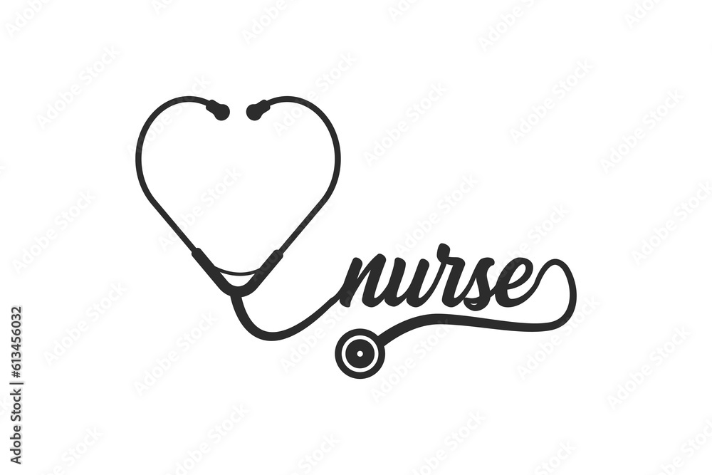 Stethoscope Heart Vector, Medical tools Vector, Stethoscope typography ...