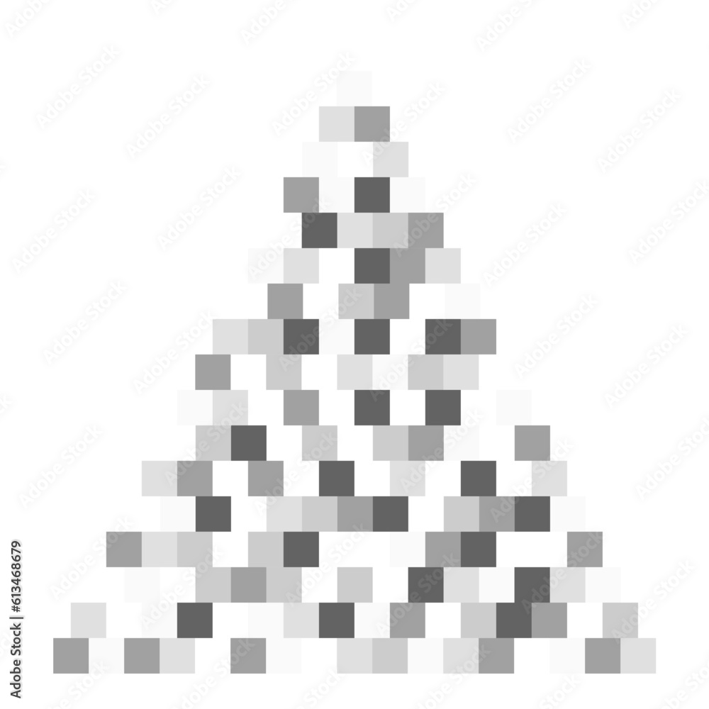 Triangle shaped censor blur effect pattern. Pixel checkered mosaic ...