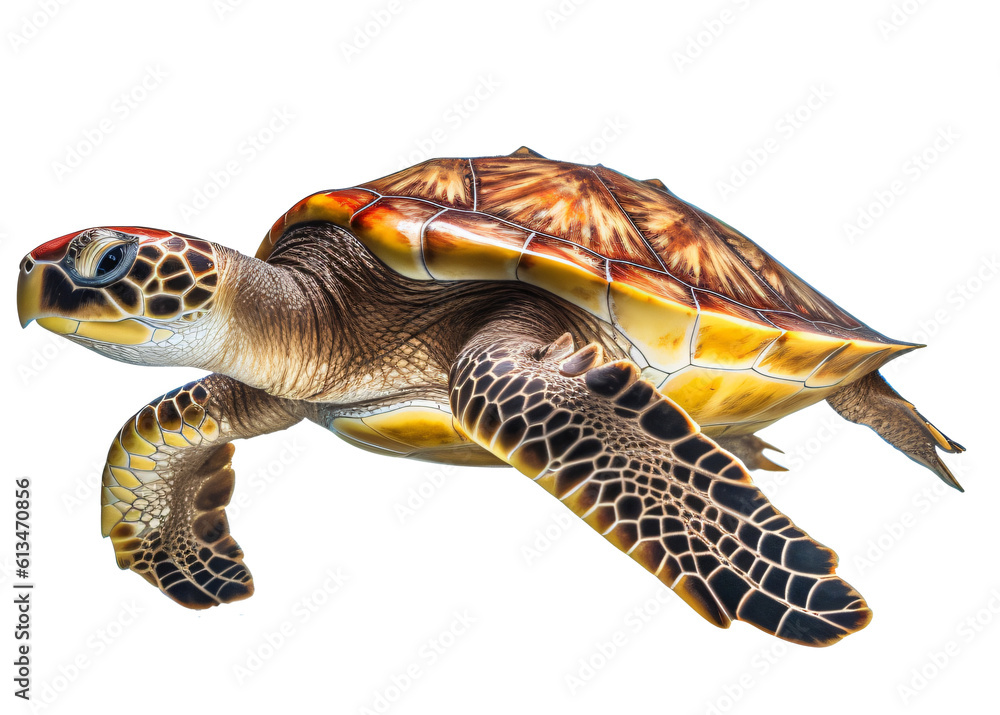 Sea turtle on the transparent background PNG. AI generative. Stock ...