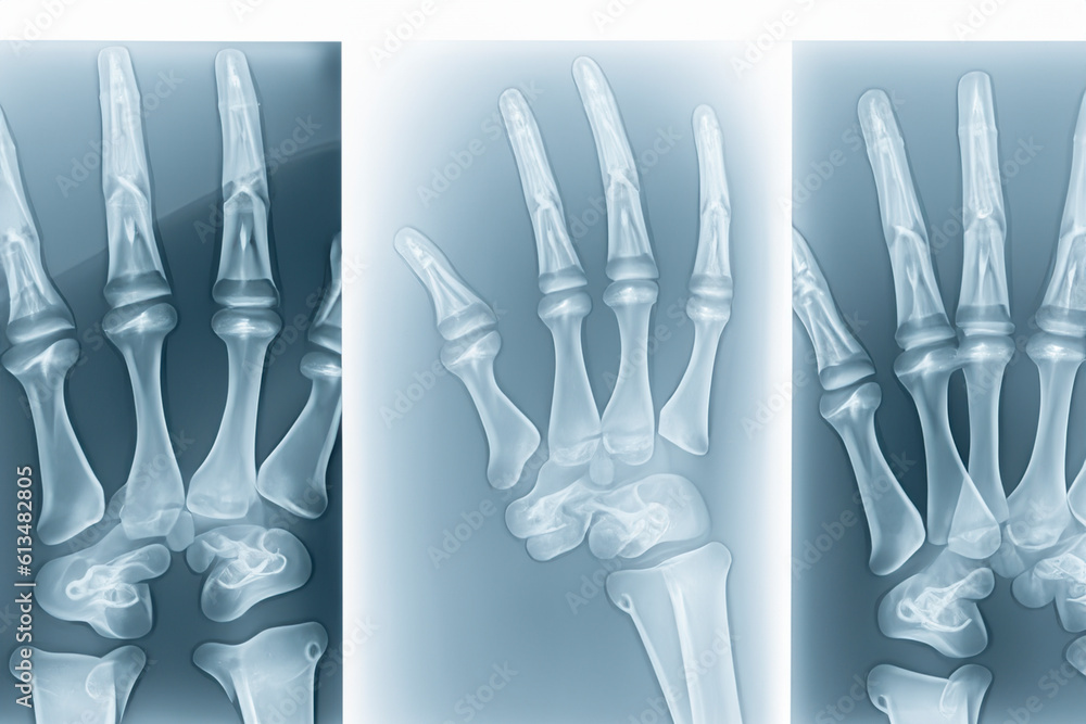 X-ray. X-ray of head, foot, head, mouth, ribs and hands. Bone scan ...