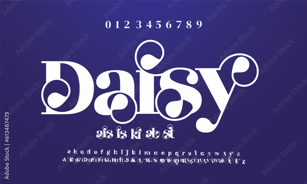 Vetor de DAISY Modern Bold Font. Sans Serif Font. Typography urban style alphabet fonts for ...