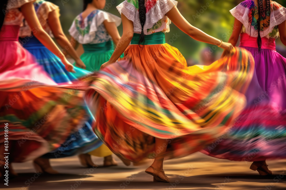 women dancing traditional mexican dances in colorful skirts ...