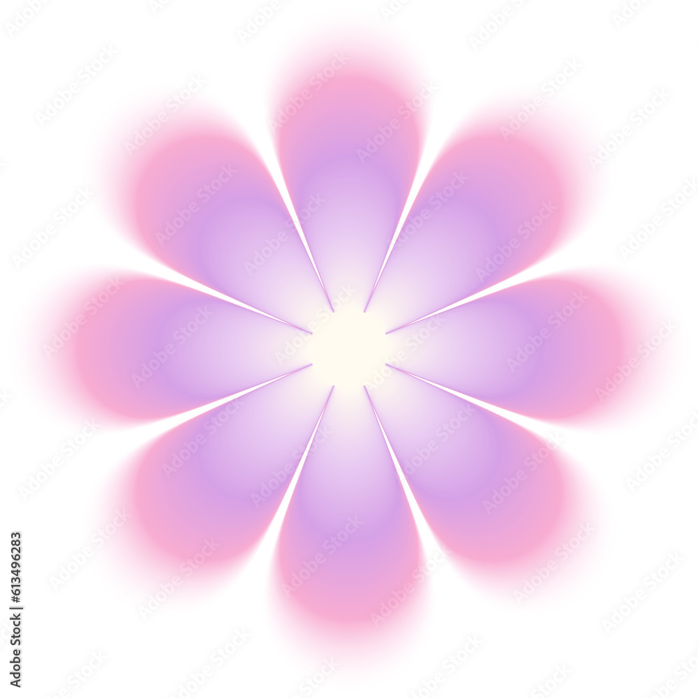Purple, pink pastel aura flower, y2k blur gradient shape for social ...