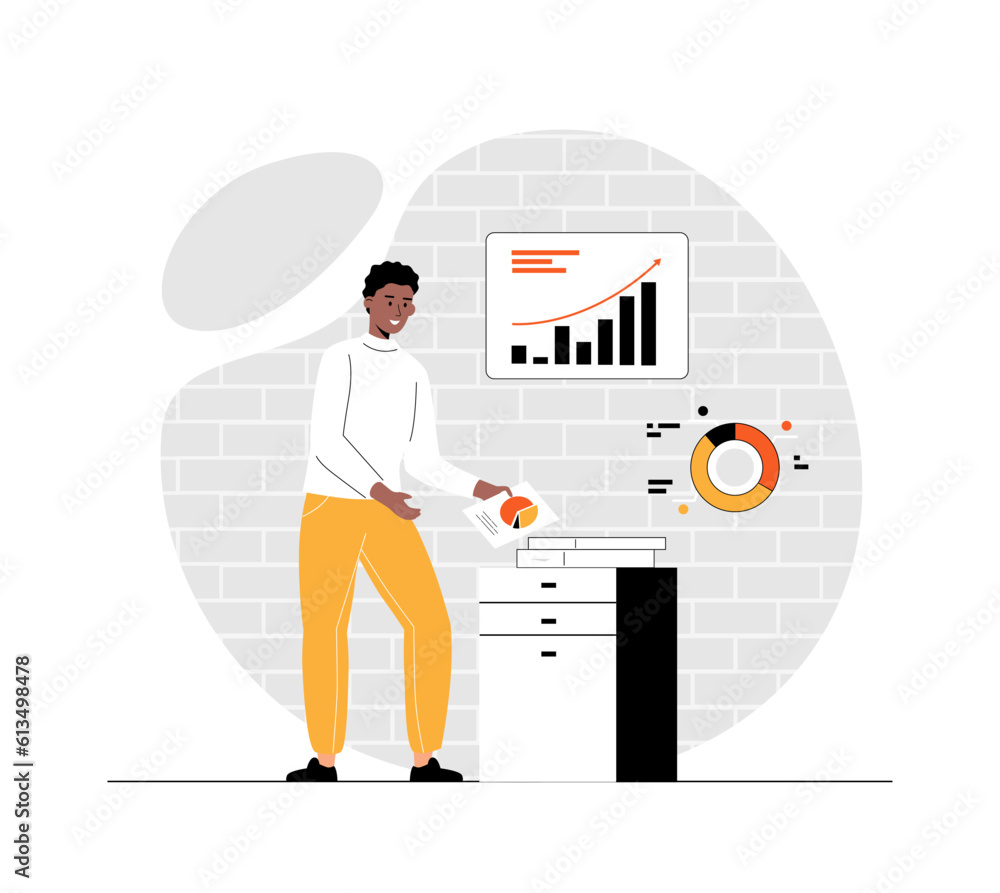 Benchmarking concept. Benchmark business development. Analysis ...