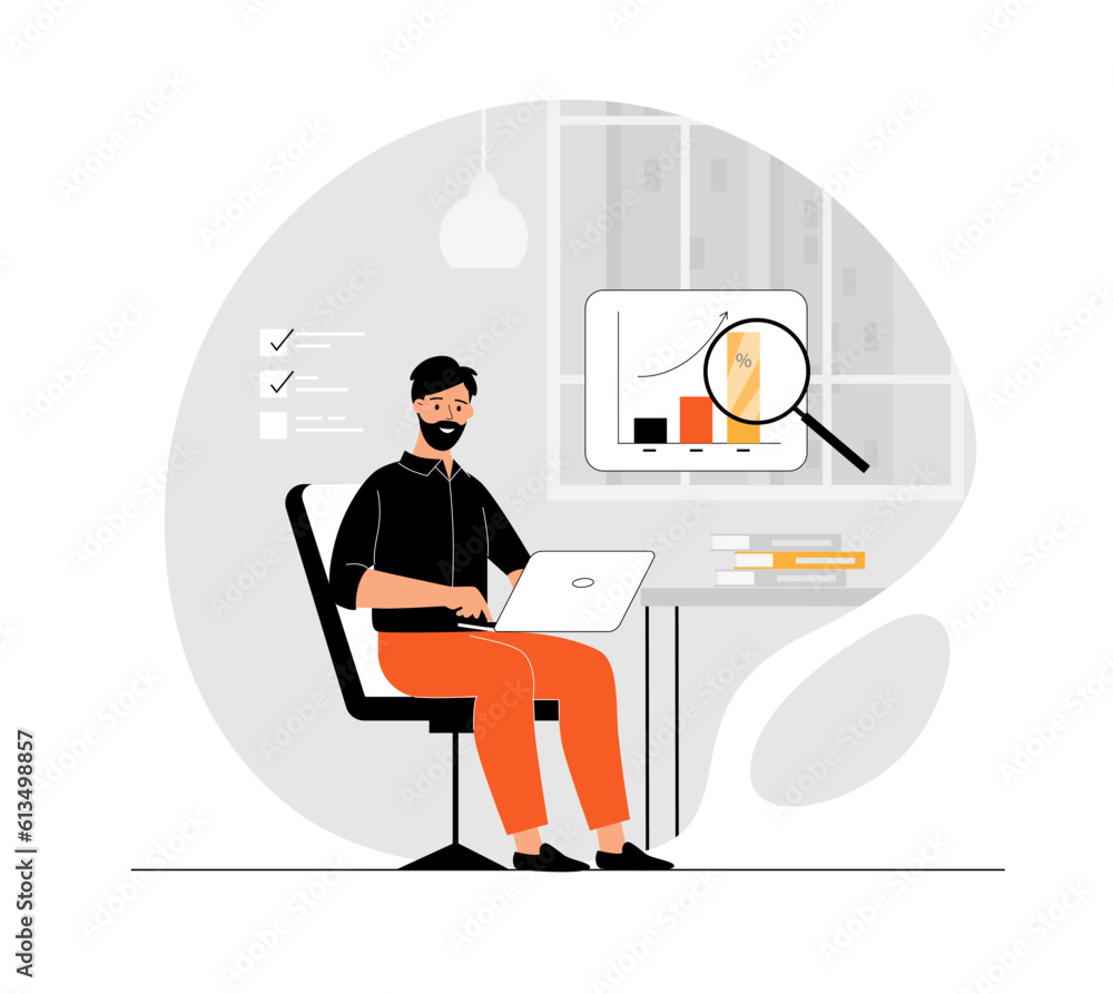 Benchmarking concept. Benchmark business development. Analysis ...