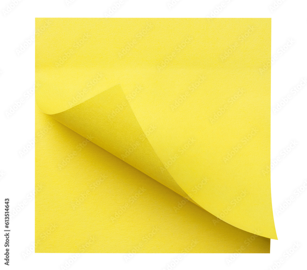 Yellow sticky notes cut out Stock Photo | Adobe Stock