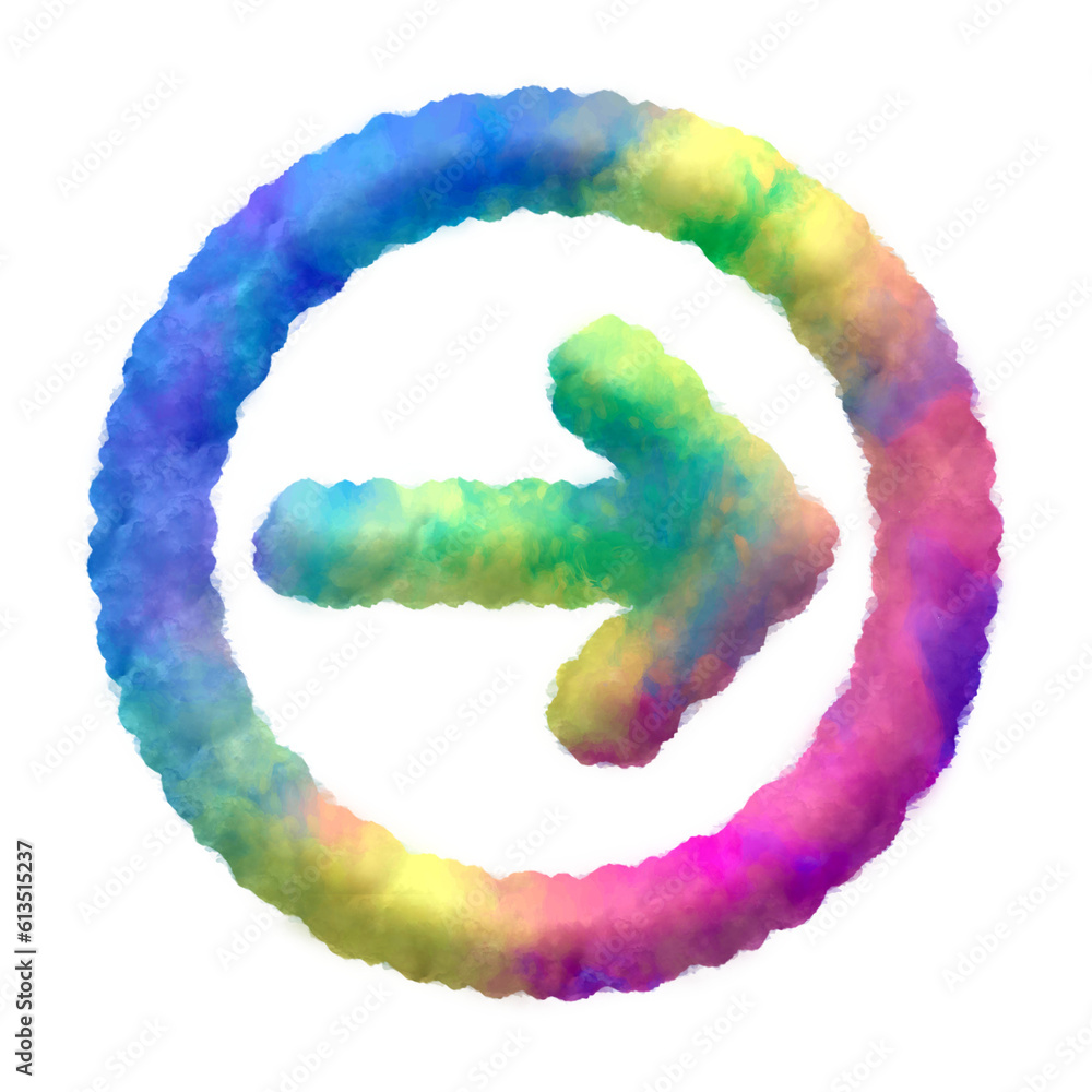 Colorful fluffy clouds arrow shapes. This is a part of a set which also ...