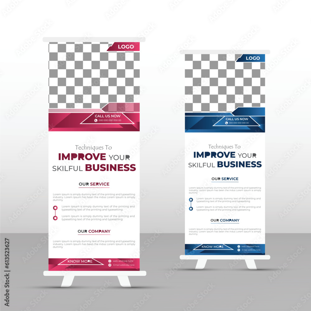 Roll up business template layout brochure leaflet-vector,roll up banner ...