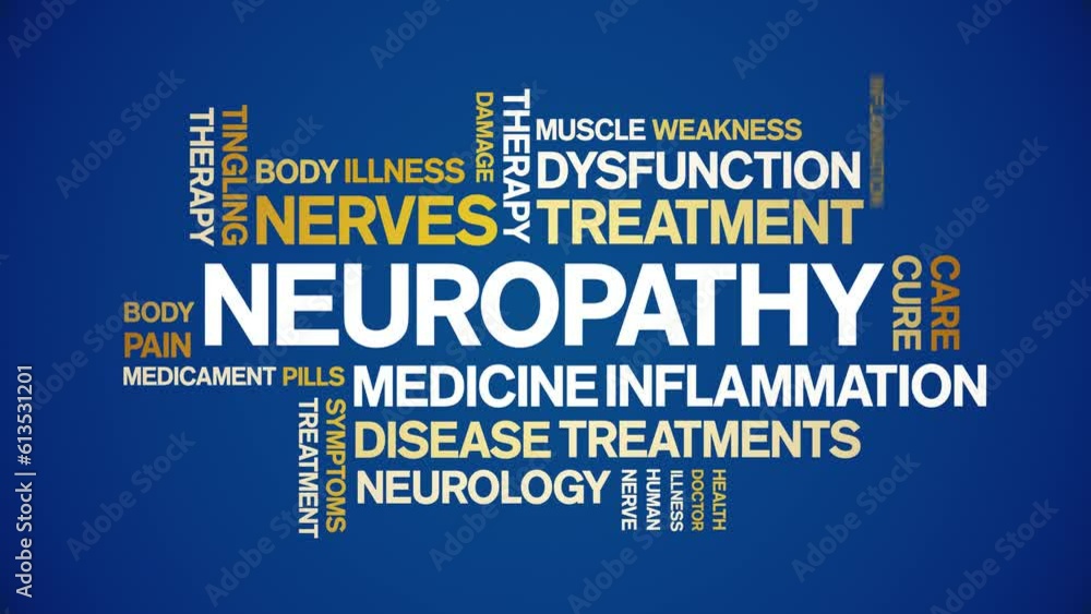 Neuropathy animated tag word cloud;text design animation kinetic ...