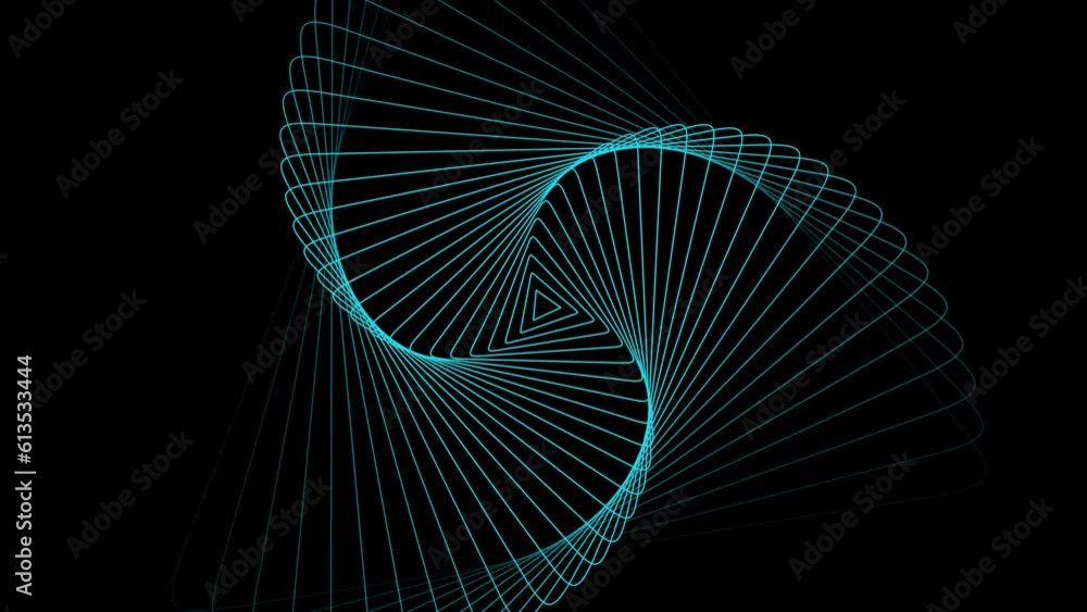 Minimal thin lines in infinite rotation. Holographic backdrop in wave style. Swirl colors ...
