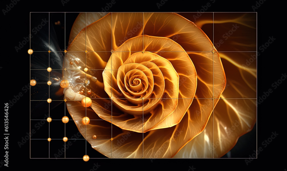 Graphic representation of the Fibonacci sequence and the golden number ...