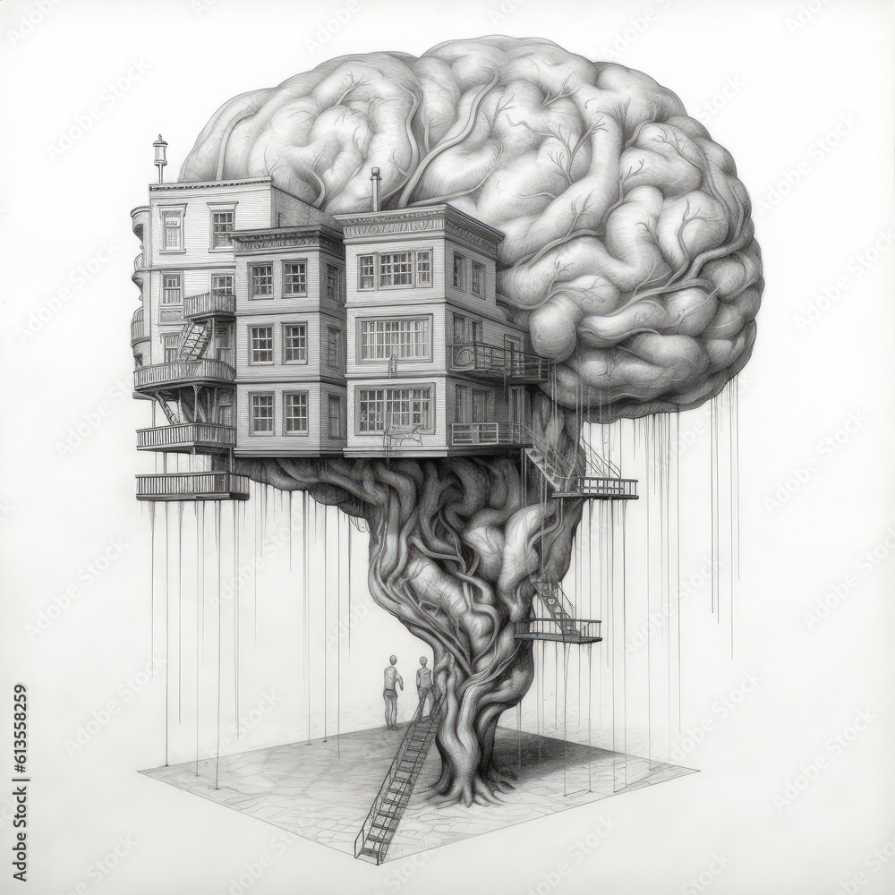 brain power, your brain is the home of consciousness sketch drawing ...