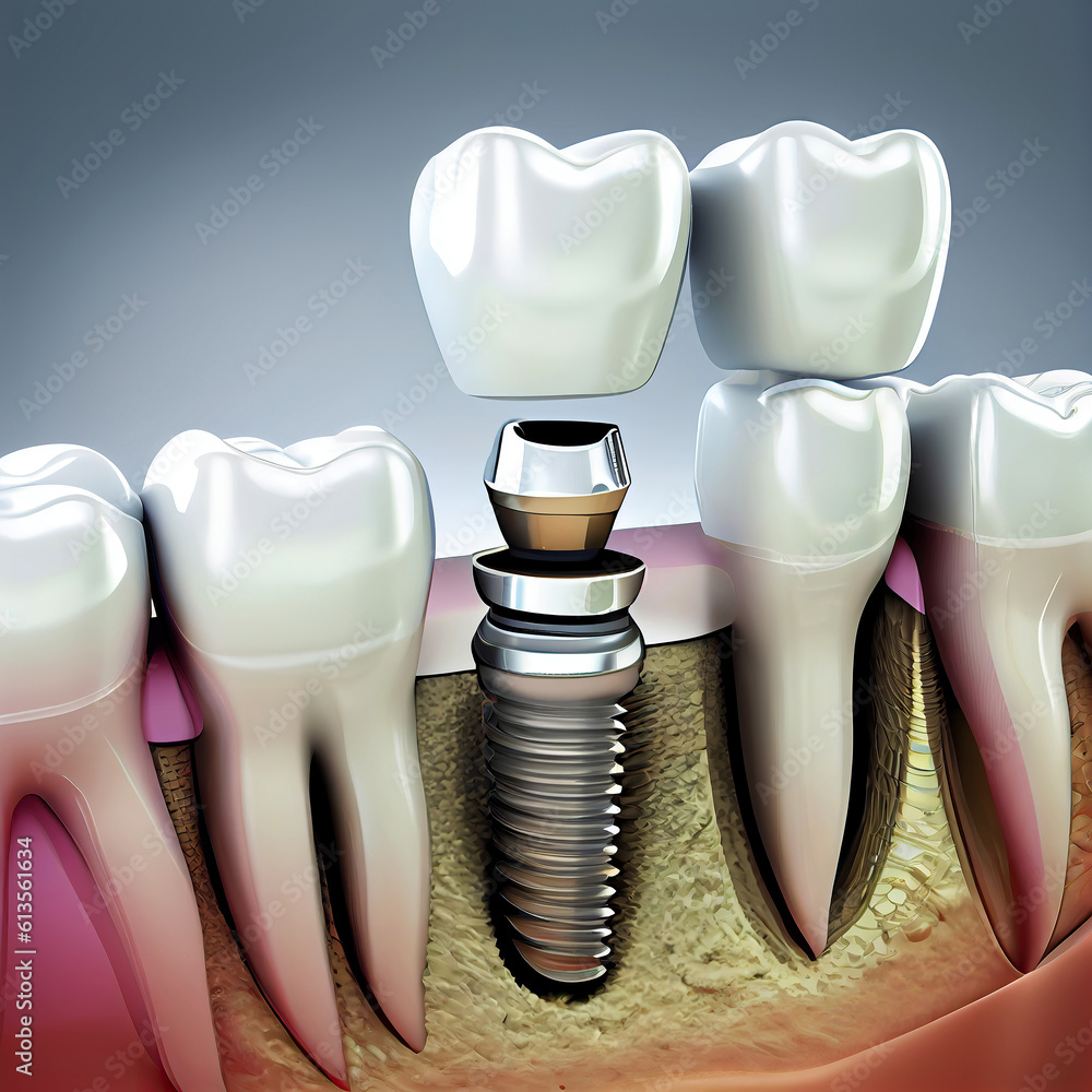 Ai generated illustration Anatomy of healthy teeth and tooth dental ...