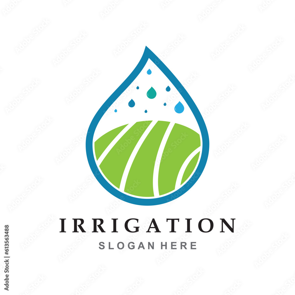 Irrigation logo design vector. Icon Symbol. Template Illustration Stock ...