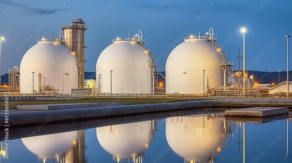 Natural gas tank - LNG or liquefied natural Industrial Spherical gas ...
