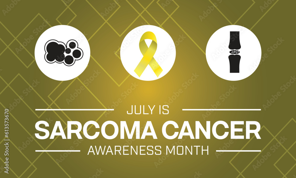 Sarcoma Cancer Awareness Month design background with 3 elements, a ...