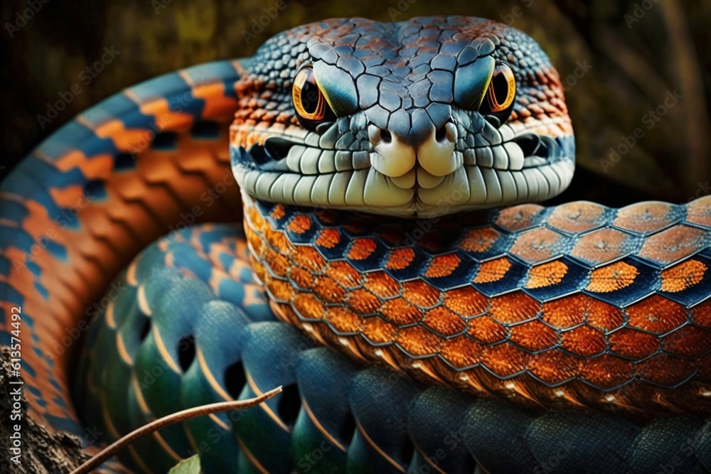 beautiful big snake looks very lifelike created with Generative AI ...
