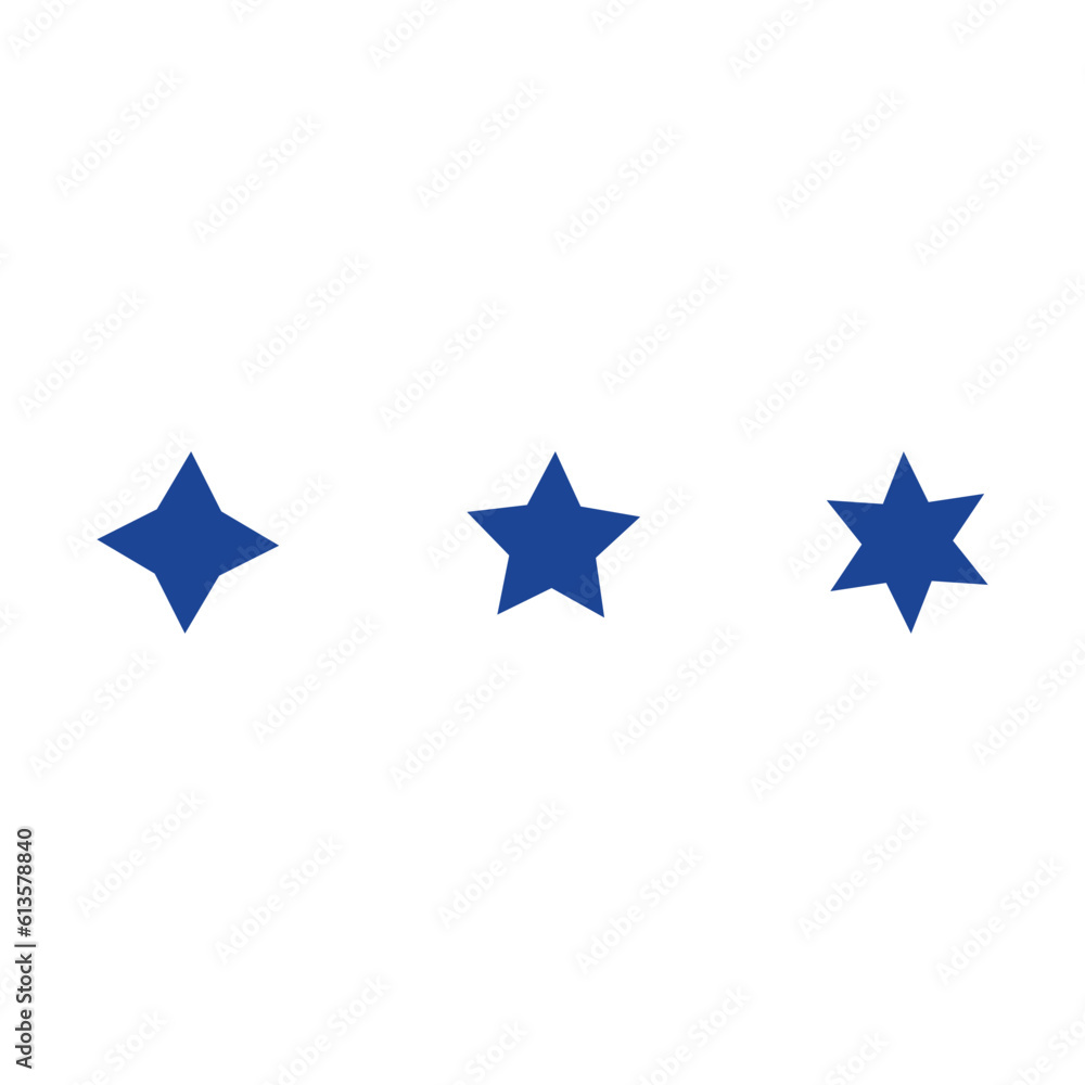 Vector set of simple stars symbols. Star icon collection Stock Vector ...
