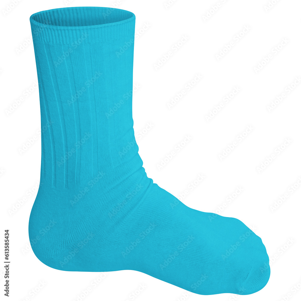 Use this Side View Beauty Sock Mockup In Silverpine Cyan Color to ...