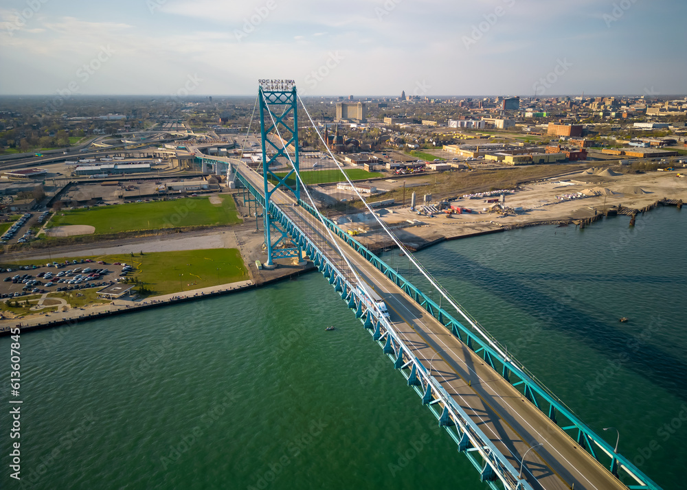 The Ambassador Bridge remains the largest international suspension ...