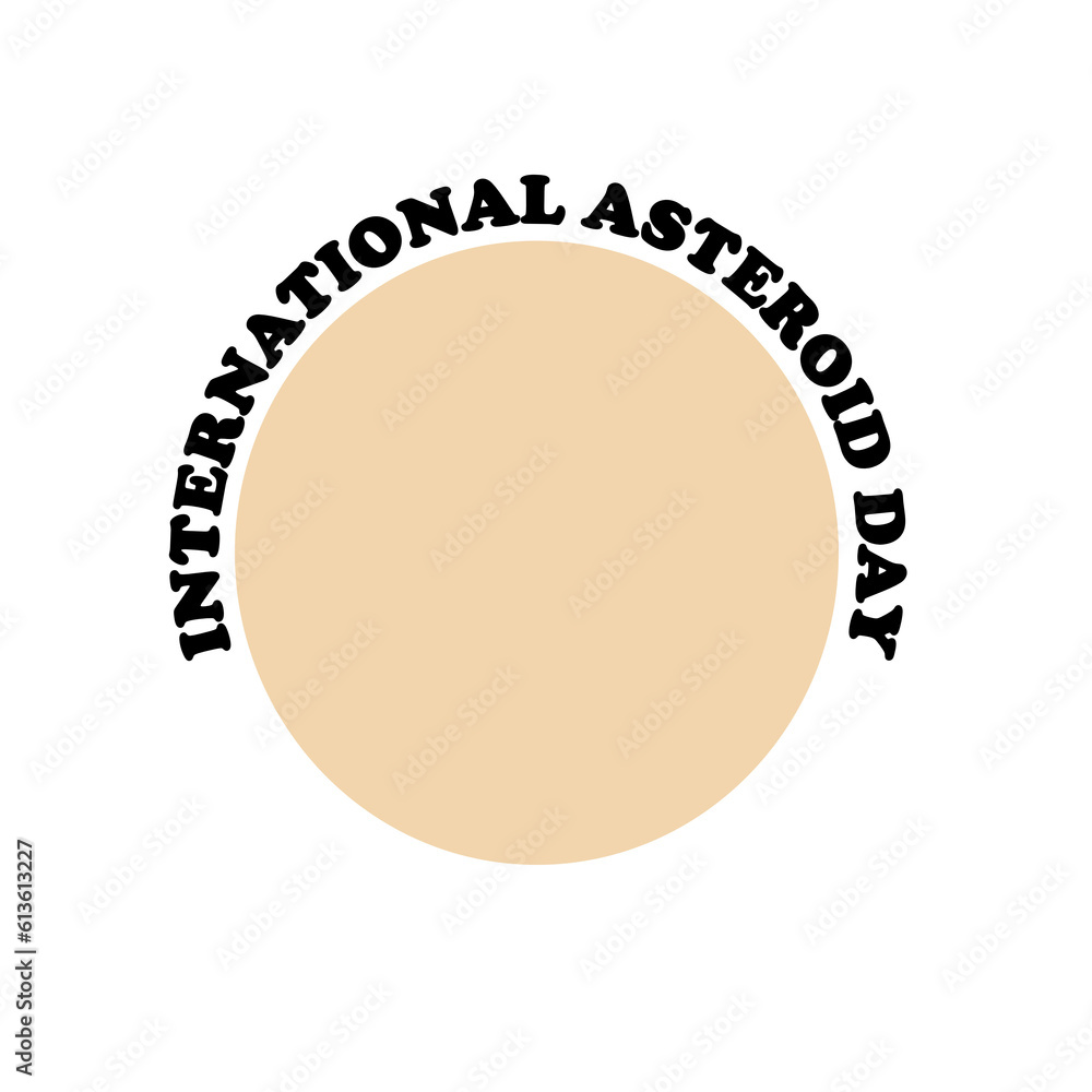 International asteroid day text typography, asteroid day calligraphy ...