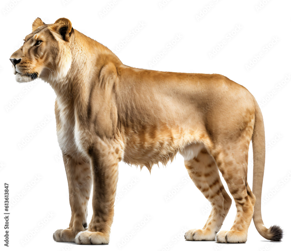 Liger isolated on the transparent background PNG. AI generative. Stock ...