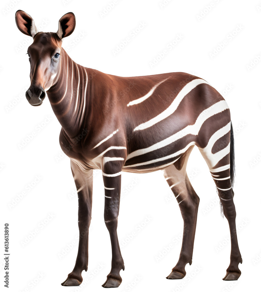Okapi isolated on the transparent background PNG. AI generative. Stock ...