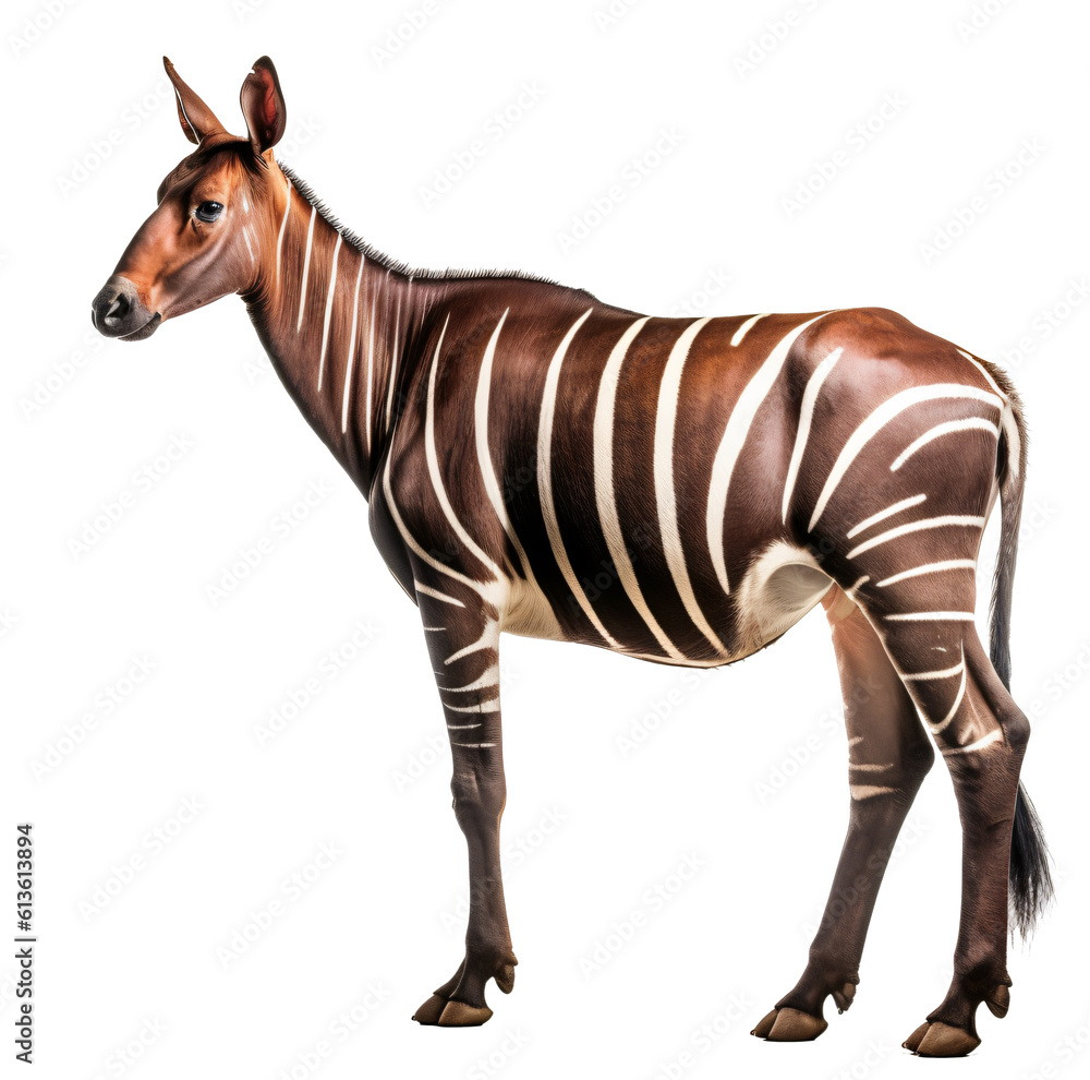Okapi isolated on the transparent background PNG. AI generative. Stock ...