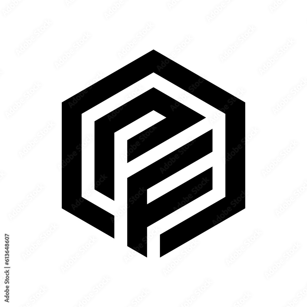 Vetor de Letter PF polygon monogram logo design do Stock | Adobe Stock