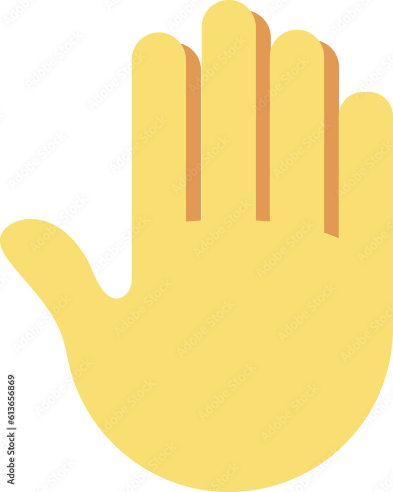 Raised Back of Hand vector emoji icon. A raised hand, showing the ... Raised Back of Hand vector emoji icon. A raised hand, showing the ...