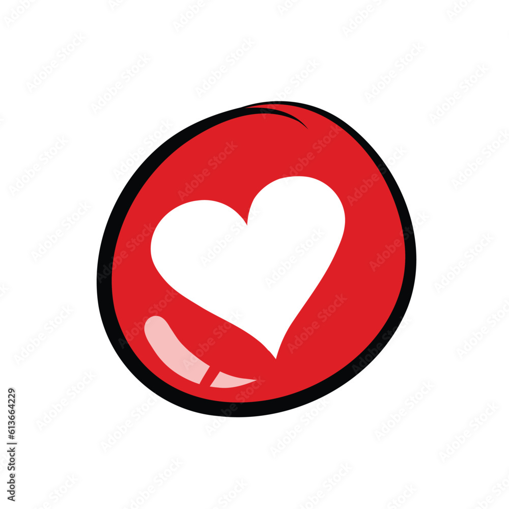 Vector Social media Live style animated heart on green screen Isolated ...