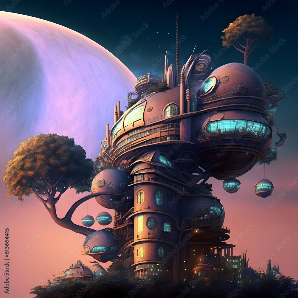 ultra futuristic Alien architecture, out-of-this-world designs ...