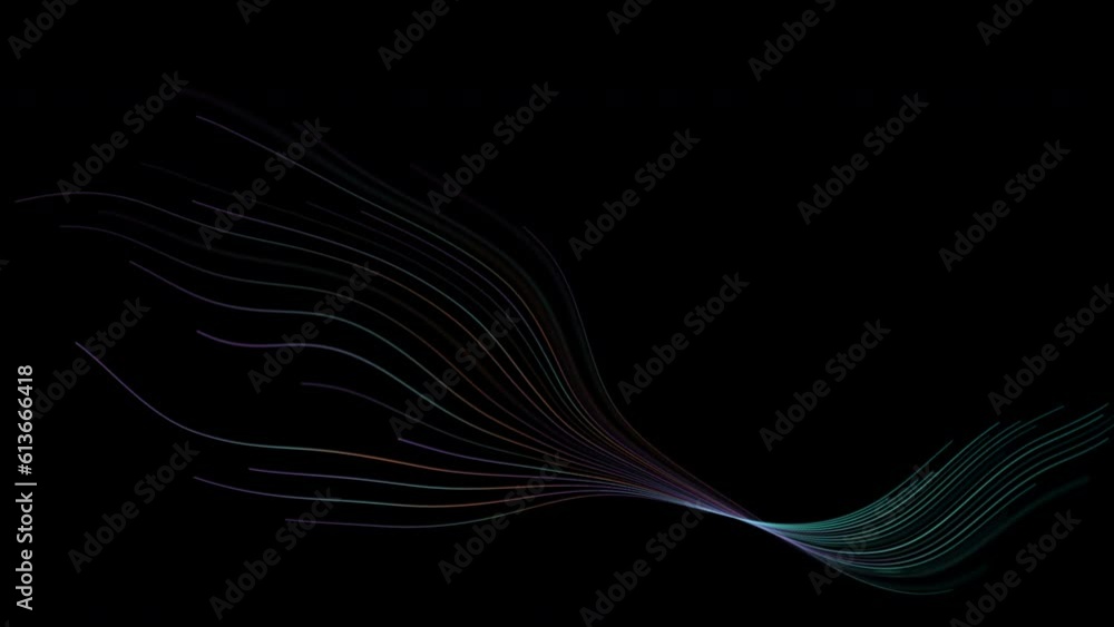 Holographic minimal wavy lines abstract futuristic tech background ...