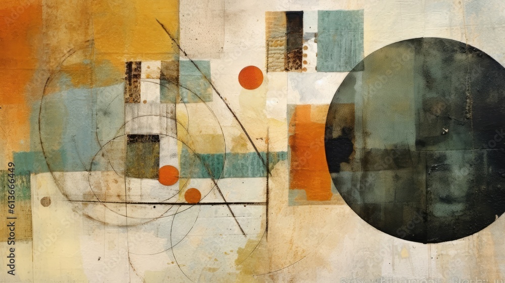 Horizontal Abstract Art in tertiary colors and shades for graphic ...