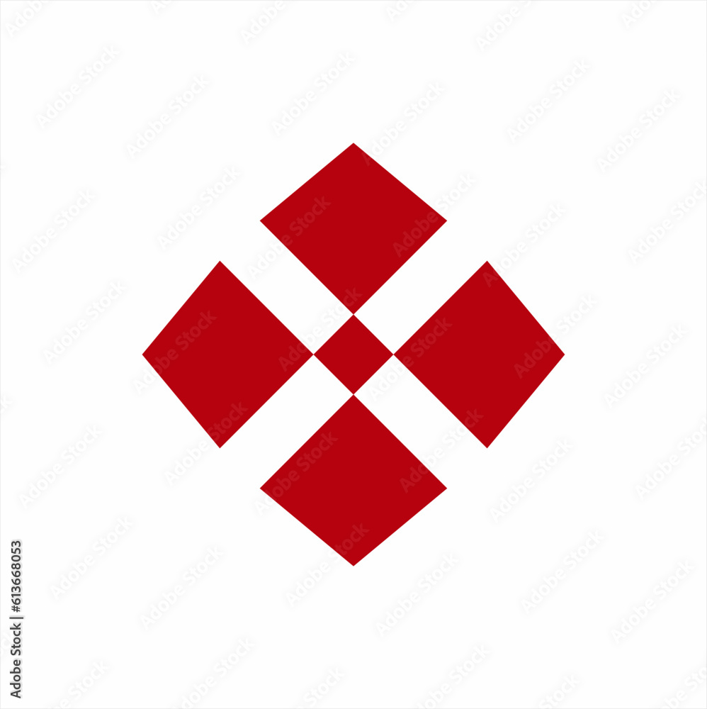 Five diamond logo design with letter X on negative space. Stock Vector | Adobe Stock