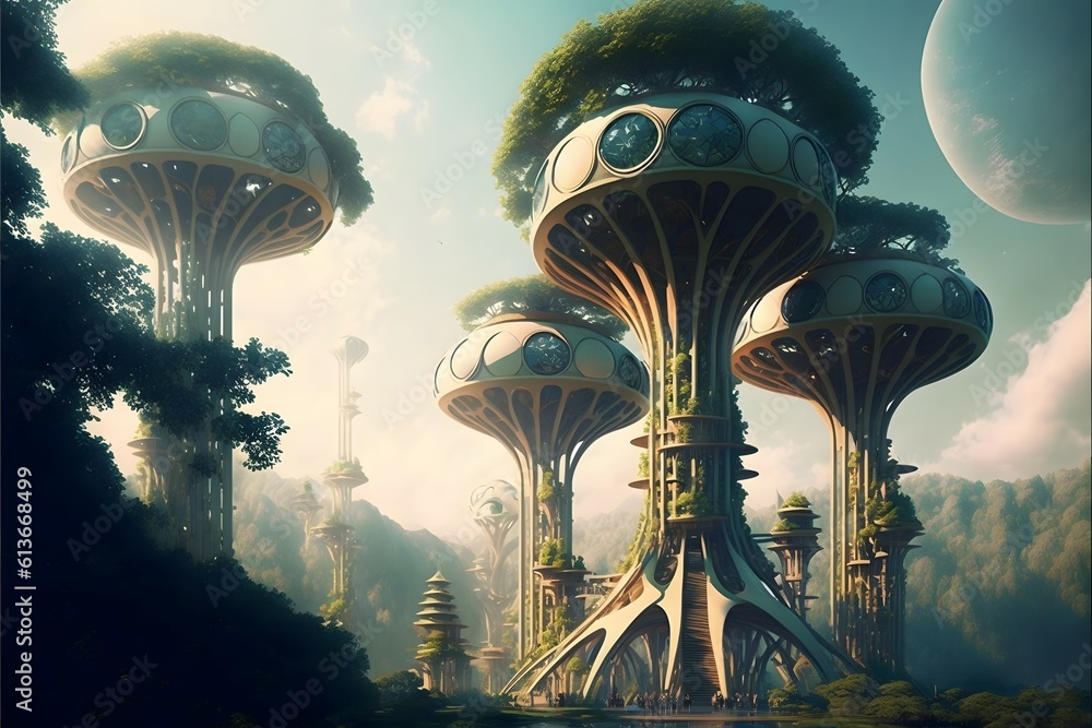 ultra futuristic Alien architecture, out-of-this-world designs ...