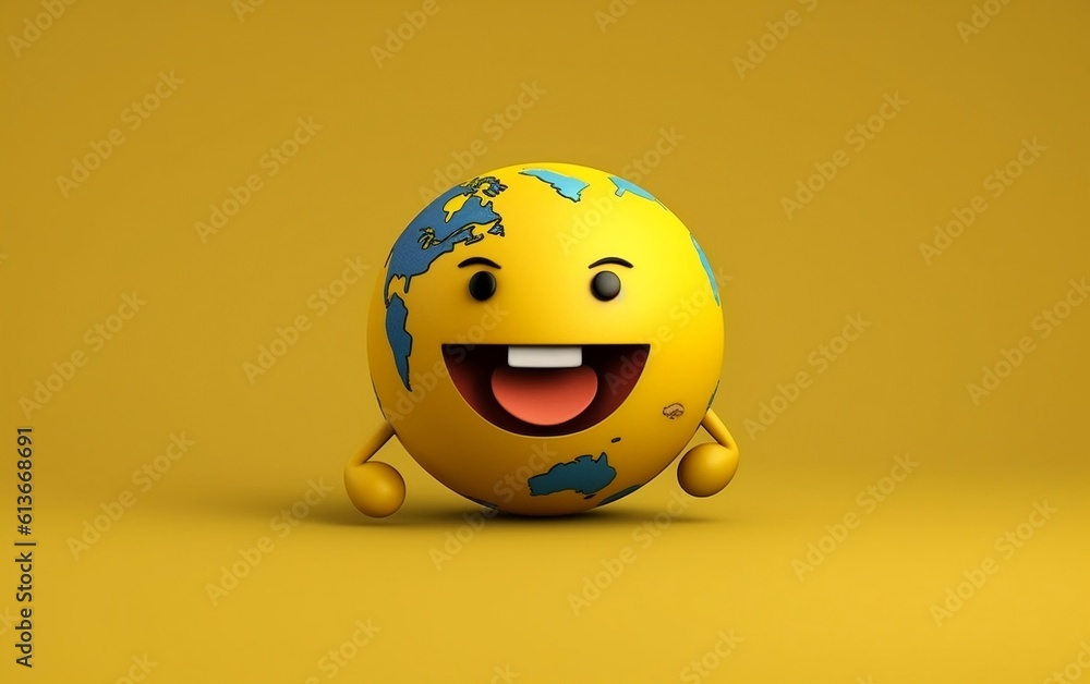 ภาพประกอบสต็อก World emoji day 3d banner background. World emoji day ...