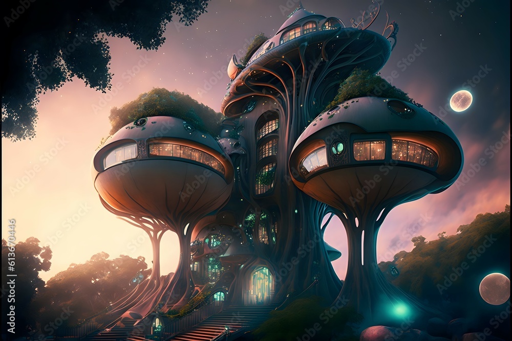 ultra futuristic Alien architecture, out-of-this-world designs ...