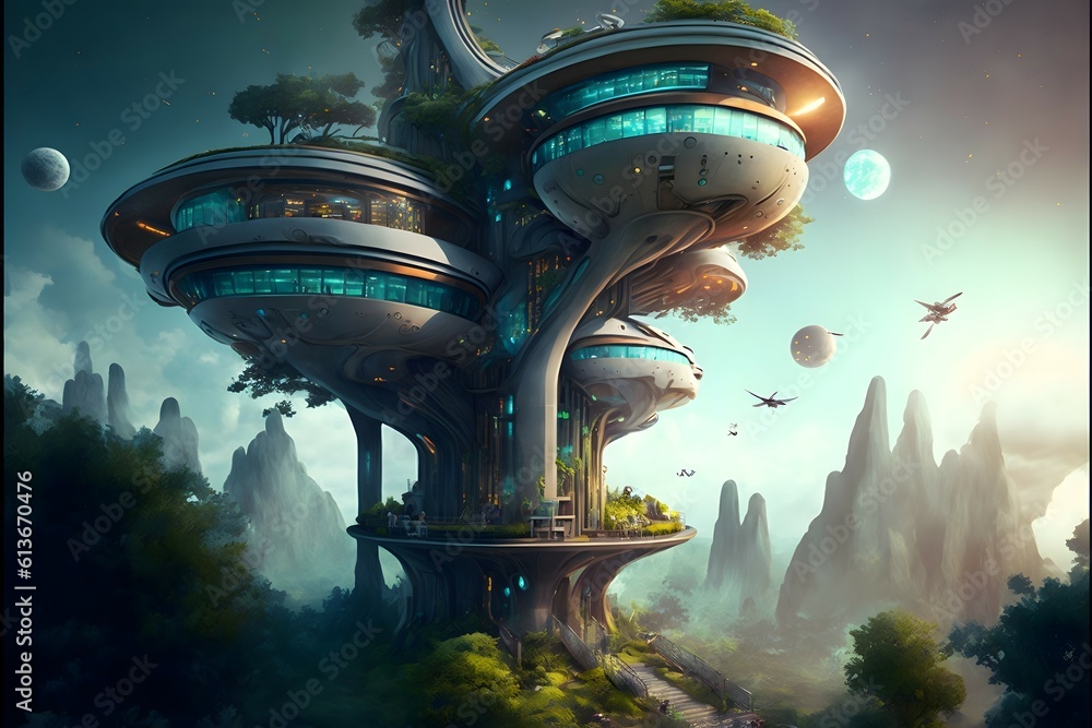 ultra futuristic Alien architecture, out-of-this-world designs ...